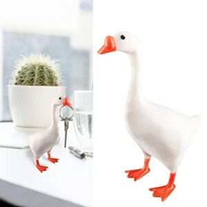 TGGH Untitled Goose Or Duck Magnetic Key Holder - Mini Cute Key Storage Rack Housewarming Gifts,3D Geese Duck Garden Statues Art