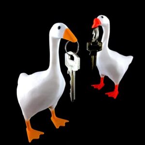 TGGH Untitled Goose Or Duck Magnetic Key Holder - Mini Cute Key Storage Rack Housewarming Gifts,3D Geese Duck Garden Statues Art