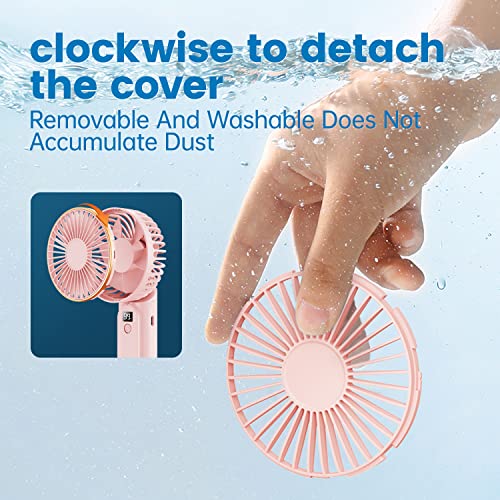 SWEETFULL Handheld Fan, 6000mAh Portable Fan Mini Fan with Backup Power,6 Speeds Adjustable,Small Personal Fan, Foldable Mini Desk Fan, Cooling Electric Fan for Girls Woman Man Home Office Outdoor