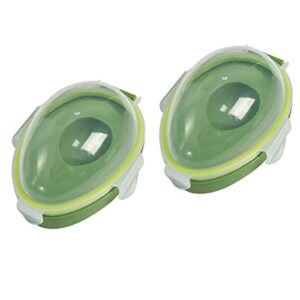 upkoch avocado keeper fruit storage container: 2pcs fruit and vegetable storage keeper holder avocado saver for kitchen fridge food organizer