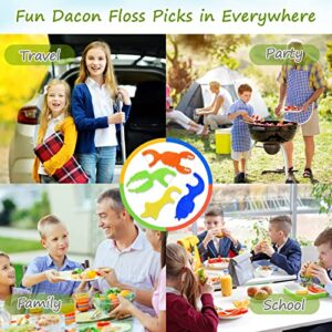 Dacon Kids Flossers, Kids Dental Floss Picks Without Fluoride, Unflavored, 4 Colors Ocean Animals Shaped Makes Flossing Fun, 50 Count