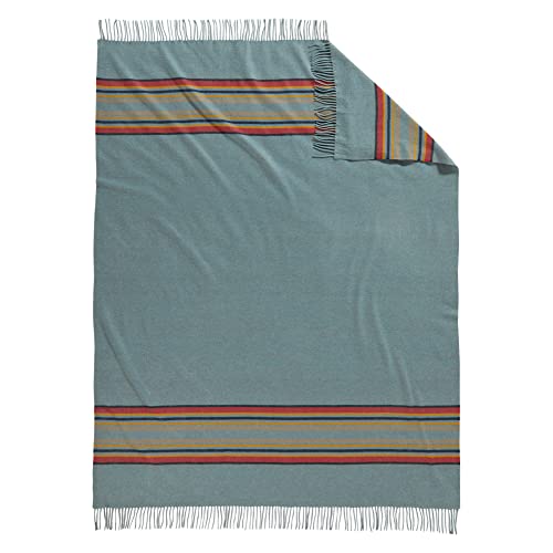 Pendleton 5th Avenue Merino Wool Throw, Green Heather