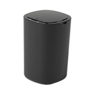 dolity sealed trash can 12l trash basket with lid automatic smart sensor wastebasket waste can garbage bin dustbin for bathroom kitchen bedroom, black