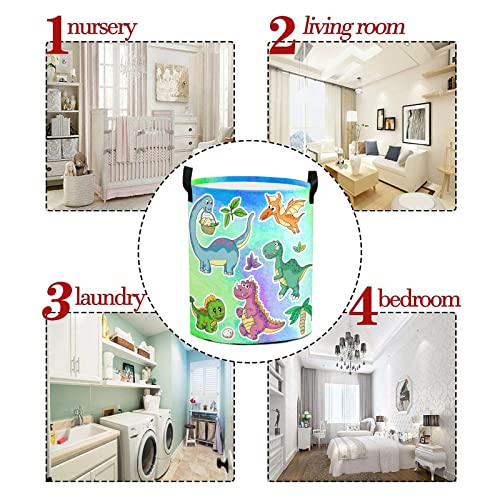 Custom Elephant Purple Laundry Hamper Personalized Laundry Basket with Name Storage Basket with Handle for Bathroom Living Room Bedroom