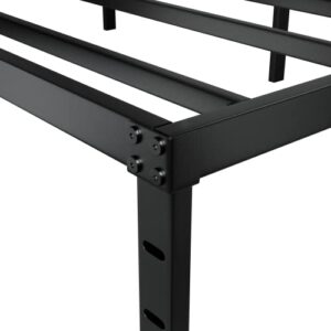 BetLife King Size Bed Frame with Stronger Steel Slat Support/ 16 Inch High Non- Slip Platform/Noise Free Mattress Foundation/No Box Spring Needed/Black