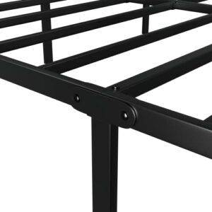 BetLife King Size Bed Frame with Stronger Steel Slat Support/ 16 Inch High Non- Slip Platform/Noise Free Mattress Foundation/No Box Spring Needed/Black