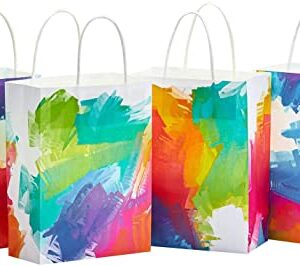 24 Pack Small Party Favor Bags Goodie Bags for Birthday Party Gift Bags With Handle(Watercolor)