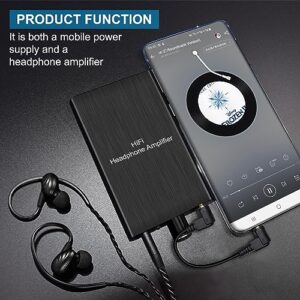 Headphone Amplifier HIGI Impedance Headphone Amp Support 3.5mm AUX Input which can be Used with Either MAC, Mobile Phone, PS4, PS5, Laptop or Desktop System (AA012 Headphone Amplifier)