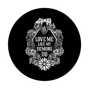 Love Me Like My Demons Do I Creepy Cute Gothic Girl PopSockets Swappable PopGrip