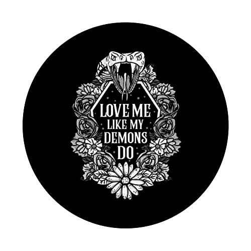 Love Me Like My Demons Do I Creepy Cute Gothic Girl PopSockets Swappable PopGrip