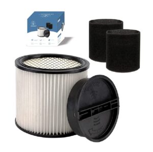 replacement filter for shop vac filters 90304 wet dry vac filter - perfect for wet/dry vacuum cleaner shop vac ash vacuums - long (4)