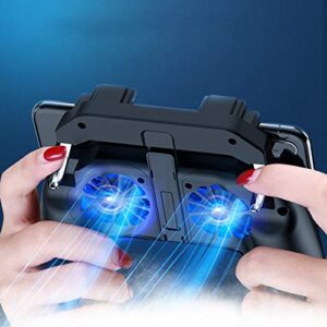 Smartphone Cooling Fans, Dual Cooling Fans, Mobile Phone Gamepad, Heat Dissipation Playing Games for Watching Film Smartphone(5000mah)