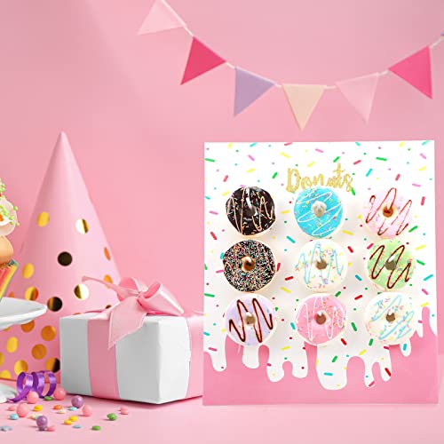 2 Pieces Donut Display Stand, Reusable Donut Holder Board, Party Wall Bagel Boards for Christmas Wedding Birthday Treat Holiday Gathering Parties