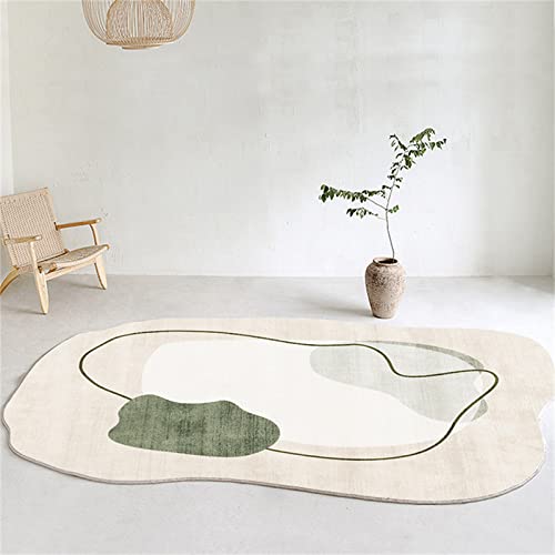 ZPPP Irregular Egg-Shaped Plush Carpet, Anti-Curling and Non-Slip, Creative Simplicity, Living Room Bedroom Bedside Blanket, homestay, Hotel Game mat, Crawling Extra Large, 200*300cm (C127)