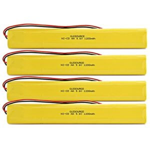 glesource 9.6v 1200mah battery compatible for elbb003 lithonia elb-b003 elb-b004 elbb004 osi osa228 dantona custom-306-u bbat0044a baa-96 bbat0043a emergency light(4 pack)