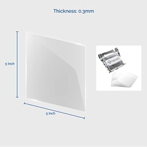 Dental Hard Splint, 10 Sheets 0.3 mm Dental Lab Splint Thermoforming Material for Vacuum Forming Machine 5'' x 5''