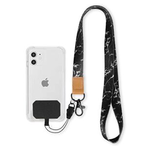 phone lanyard (3-piece set), cell phone lanyard with adjustable detachable neckstrap and phone tether，fits most cell phones.（m）