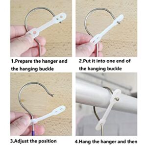 IKITRAEE Multifunctional Hanging Clips,Clip with Hook，Single Clip,Clip with Buckle, Towel Clips, Sock Clips,Multifunctional Clothespins. (White)