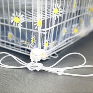 Adjustable Bird Cage Seed Catcher Seeds Guard Dust-Proof Universal Birdcage Accessories Parrot Nylon Mesh Net Cover Stretchy Skirt Traps Cage Basket Soft Airy Gauze