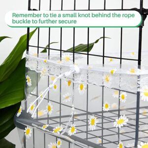 Adjustable Bird Cage Seed Catcher Seeds Guard Dust-Proof Universal Birdcage Accessories Parrot Nylon Mesh Net Cover Stretchy Skirt Traps Cage Basket Soft Airy Gauze