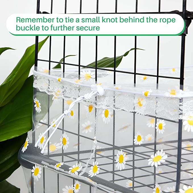 Adjustable Bird Cage Seed Catcher Seeds Guard Dust-Proof Universal Birdcage Accessories Parrot Nylon Mesh Net Cover Stretchy Skirt Traps Cage Basket Soft Airy Gauze