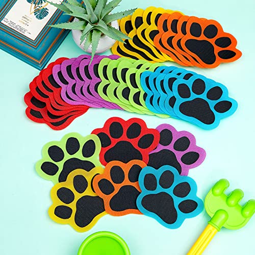 Outus Paws Carpet Markers Paw Prints Floor Markers Paw Carpet Dots for Classroom Home, 5 Inches(18 Pieces)