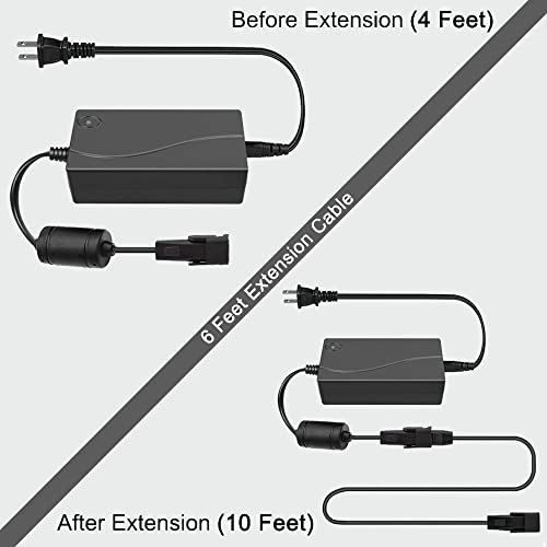 Universal Power Recliner Lift Chair Power Supply Transformer 2-pin 29V 2A Adapter AC/DC Switching Compatible with All Recliners Include US Plug & 6.5Ft Motor Extension Cord