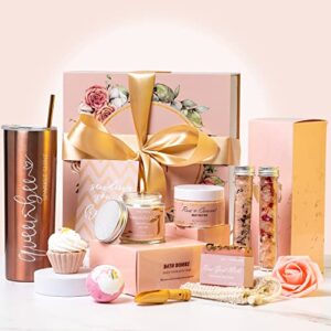 luxury spa gift set for her gifts box for women gifts ideas wedding celebration gift birthday gifts for women thank you spa baskets for her wife mom best friend mother grandma bday bath self care