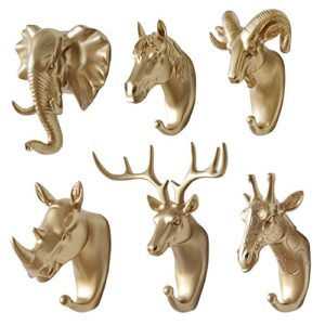 maxvitavela 6 pack creative antlers coat hooks/ single wall hook, hooks mounted for coat, bag, towel, key, wall, hook rack, hanging coats bathroom entryway, decorative gift