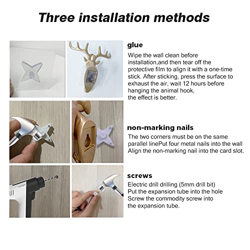 MAXVITAVELA 6 Pack Creative Antlers Coat Hooks/ Single Wall Hook, Hooks Mounted for Coat, Bag, Towel, Key, Wall, Hook Rack, Hanging Coats Bathroom Entryway, Decorative Gift