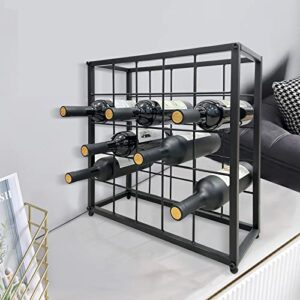 OFILLES 25 Bottles Black Metal Wine Racks, Tabletop Freestanding Wine Bottle Holder, Countertop Wine Rack for Wine Bottle Storage, Pantry, Kitchen, Bar, Cellar,Basement.