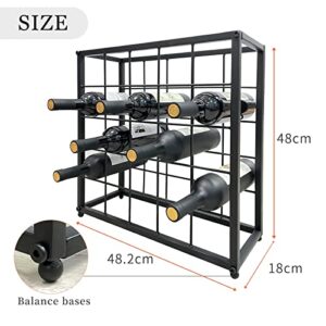 OFILLES 25 Bottles Black Metal Wine Racks, Tabletop Freestanding Wine Bottle Holder, Countertop Wine Rack for Wine Bottle Storage, Pantry, Kitchen, Bar, Cellar,Basement.