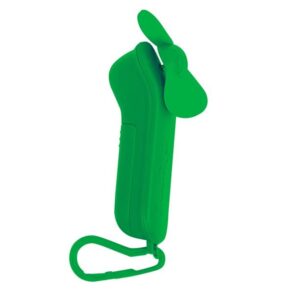 Battery Powered Pocket Sized Fan With Carabiner, Green