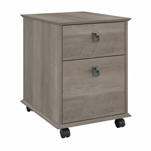 bush furniture homestead farmhouse mobile file cabinet, driftwood gray