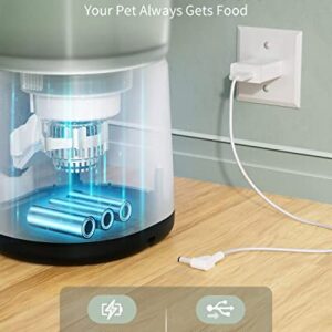 Automatic Cat Feeders, 4L Pet Food Dispenser with Programmable Timer, Dry Food Meal Portion Size Control, Pet Food Feeder for Small & Medium Cats Dogs, Desiccant Bag, Voice Recorder