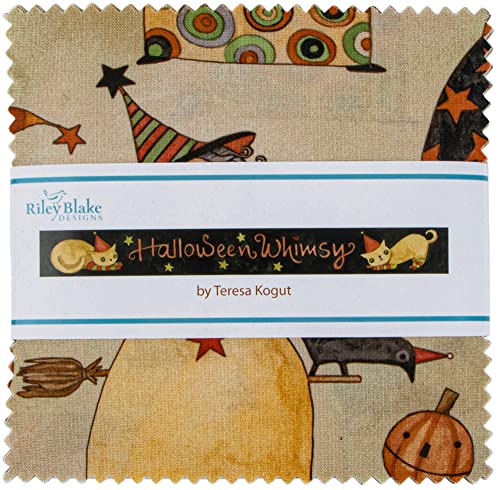 Teresa Kogut Halloween Whimsy 5" Stacker 42 5-inch Squares Charm Pack Riley Blake Designs 5-11820-42