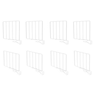 btsd-home shelf dividers steel closet dividers and separator for organization, shelves and storage in cabinet and kitchen (8 pack)