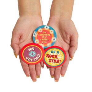 Really Good Stuff Classroom Go for It Chips – Set of 100 with 50 Unique Messages – Encourage Positive Feelings & Confidence –Social-Emotional Learning – SEL for The Home and Classroom