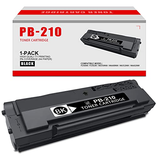 YIFEIL Compatible PB-210 PB210 Toner Cartridge Replacement for Pantum P2500W P2502W M6550NW M6600NW M6552NW M6602NW Printer (Black, 1-Pack)