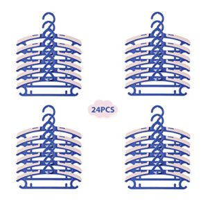 viposco baby hangers 24 pack kids adjustable hangers for nursery closet non-slip hangers kids cloth hanger for girl boy toddler children newborn coat pant hanger, blue&pink