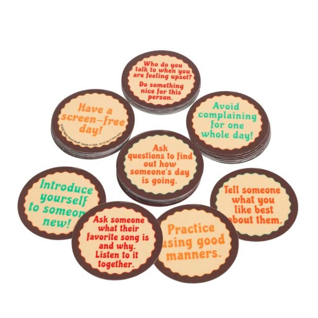 Really Good Stuff Classroom Social Interaction Chips – Set of 40 – Practice Social Skills & Communication with Others –Encourage Confidence – Social-Emotional Learning – SEL for the Home and Classroom