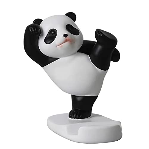 Phone Stand Desk Accessories Resin Panda Figurines Home Decor Decorative Tabletop Ornaments Cute Phone Holder