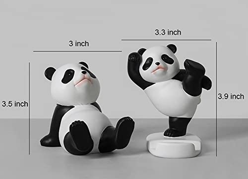 Phone Stand Desk Accessories Resin Panda Figurines Home Decor Decorative Tabletop Ornaments Cute Phone Holder