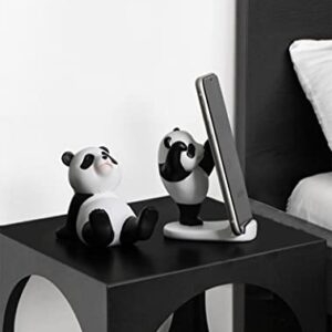 Phone Stand Desk Accessories Resin Panda Figurines Home Decor Decorative Tabletop Ornaments Cute Phone Holder