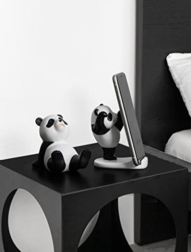 Phone Stand Desk Accessories Resin Panda Figurines Home Decor Decorative Tabletop Ornaments Cute Phone Holder