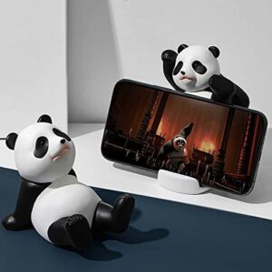 Phone Stand Desk Accessories Resin Panda Figurines Home Decor Decorative Tabletop Ornaments Cute Phone Holder