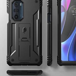 Poetic Revolution Case for Moto Edge Plus 5G 6.7" (2022) / Edge+ 5G UW (2022), Model # XT2201, Full-Body Rugged Shockproof Protective Cover with Kickstand and Built-in-Screen Protector, Black