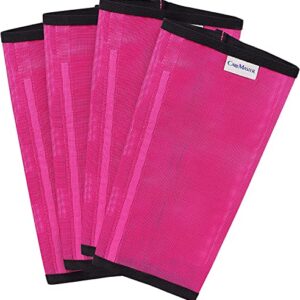 CareMaster Fine Mesh Fly Boots Loose Fitting & Non-Slip Horse Fly Leggings No More Horsefly Nuisance Greatly Reduce Stomping Breathable with Natural Air Flow (Set of 4) Magenta Medium