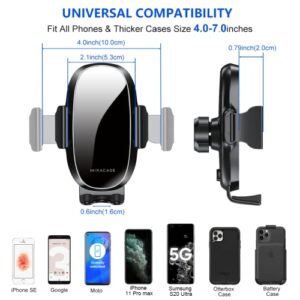 Miracase Upgraded Phone Holder for Car, Universal Hands Free Car Vent Phone Mount,Compatible with All Mobile Phones