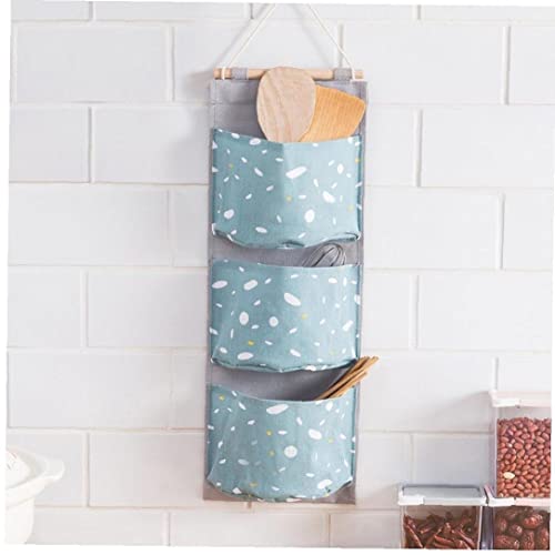 Ayrsjcl 1pc Wall Hanging Storage Bag 3-Pocket Oxford Cloth Over The Door Closet Organizer Sundries Pouch Organizer